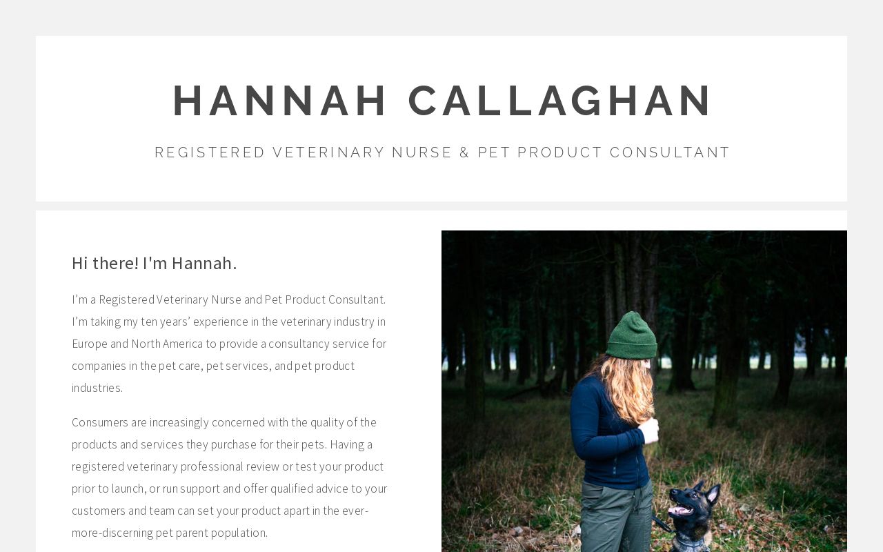 Hannah Callaghan — Pet Product Help